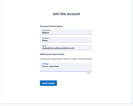 Request to join your organization’s Enterprise account – Poll Everywhere