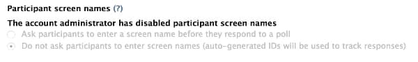 Participant screen names – Poll Everywhere