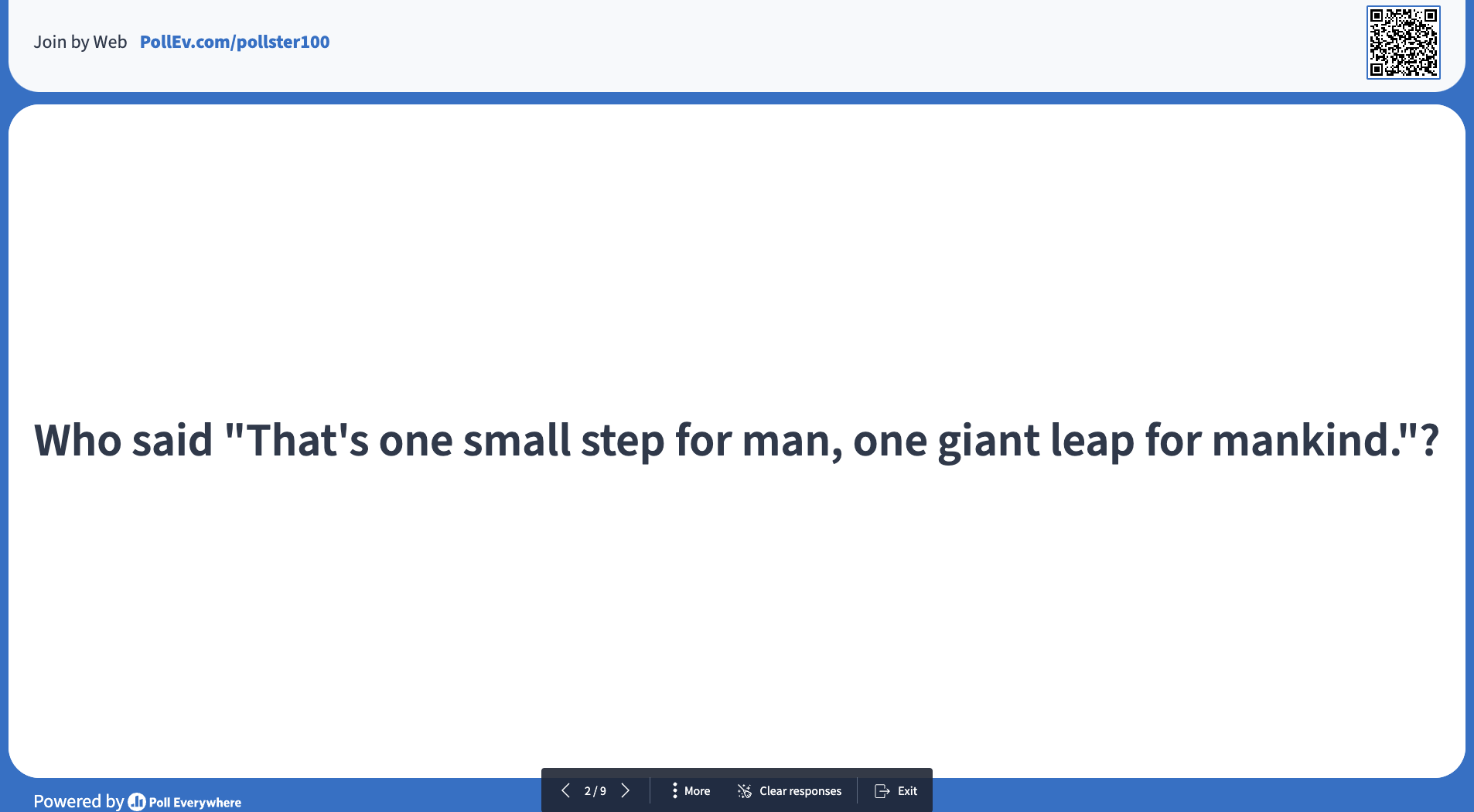 Presenting Competitions – Poll Everywhere