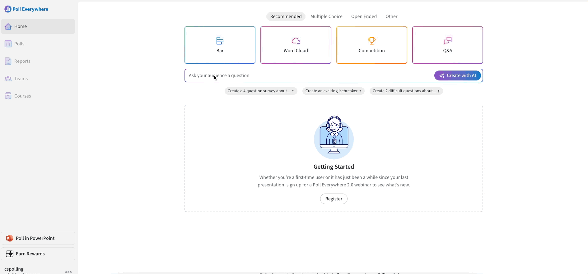 Create polls with or without AI – Poll Everywhere
