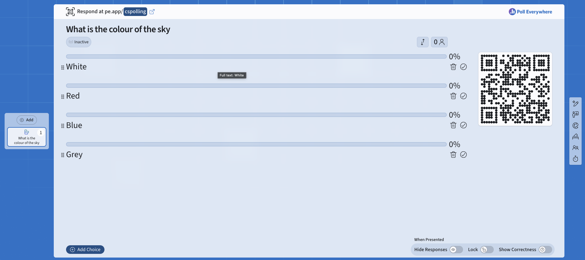 Create a Poll – Poll Everywhere