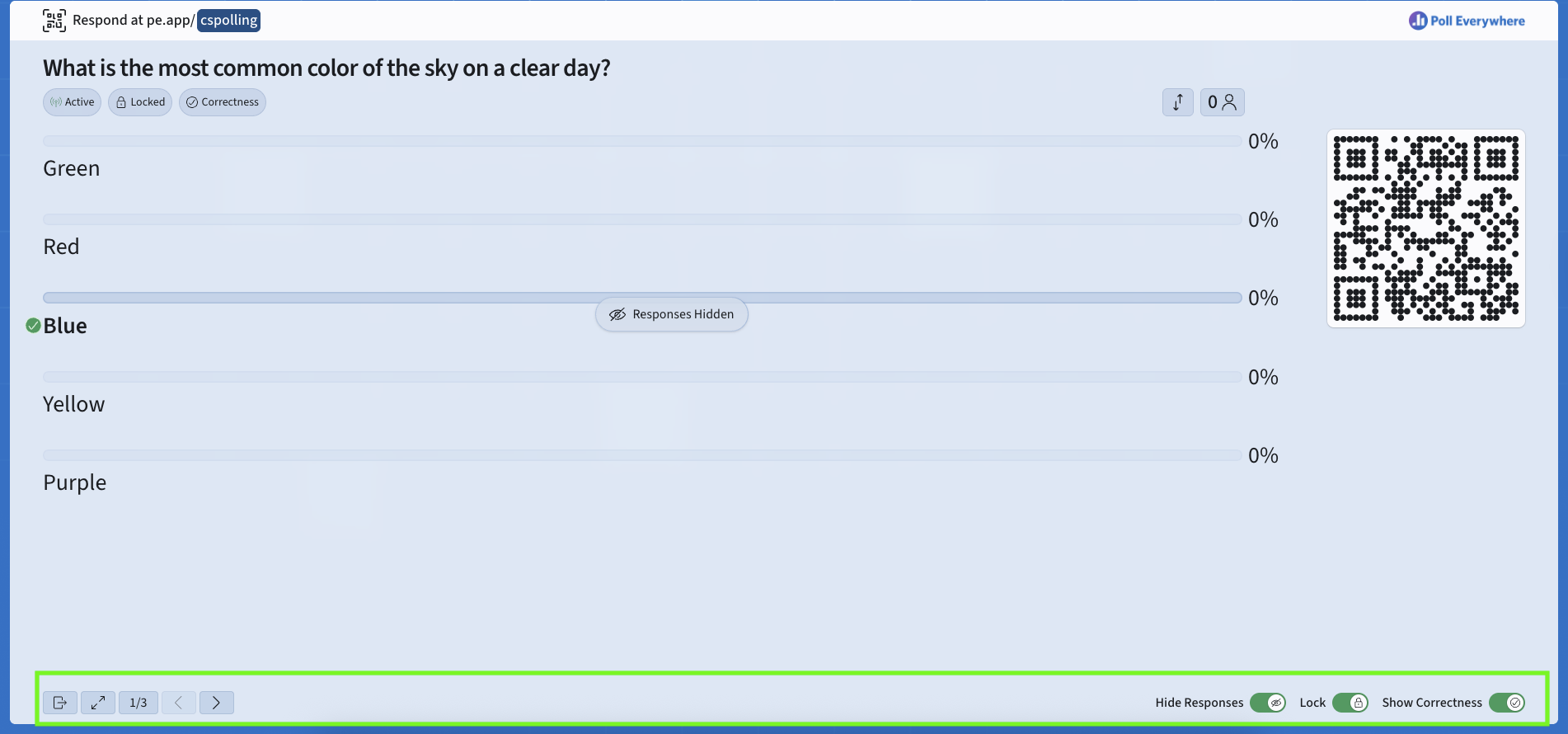 Question page – Poll Everywhere