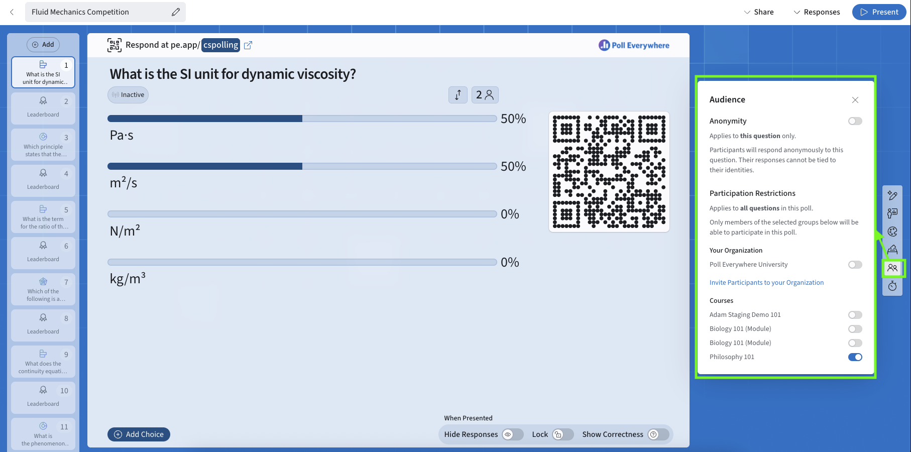 Participant management – Poll Everywhere