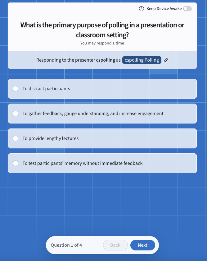 Using Response Links (Surveys and Asynchronous Polls) – Poll Everywhere