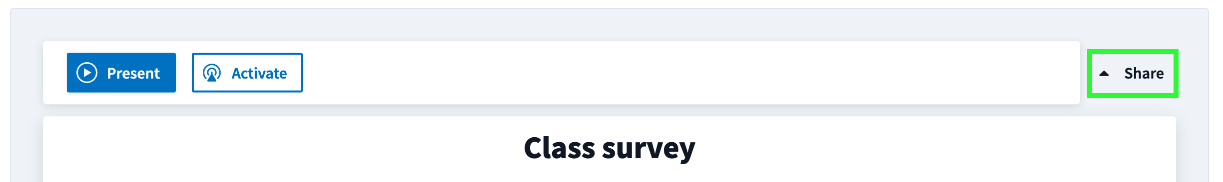 Presenting surveys – Poll Everywhere