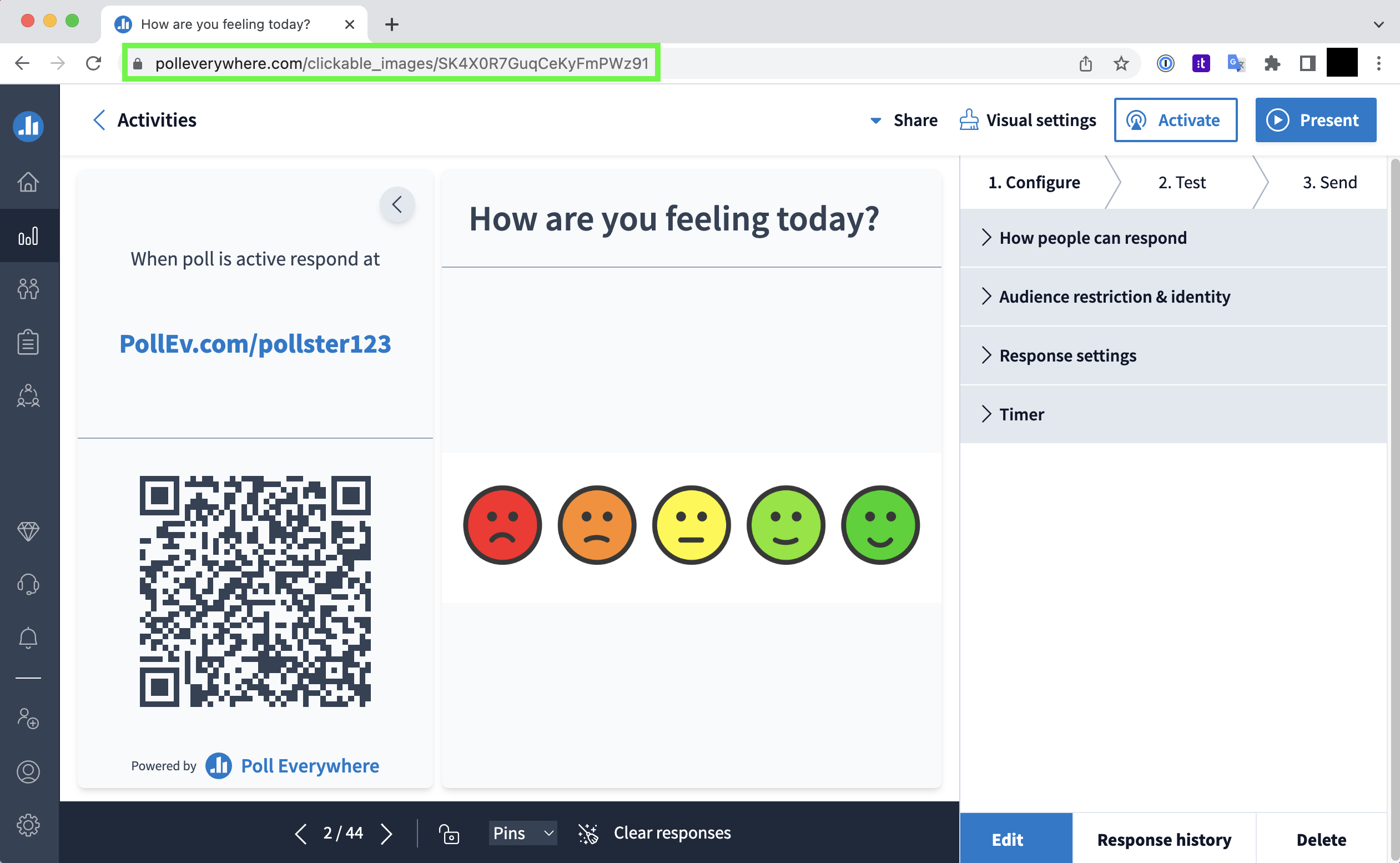 Copying activities using the URL – Poll Everywhere